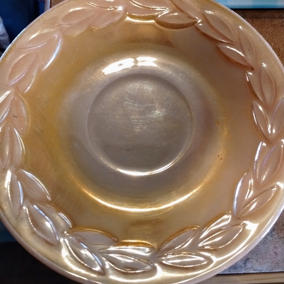 Fire King | Dining | Vintage Fire King Peach Laurel Leaf Luster | Poshmark